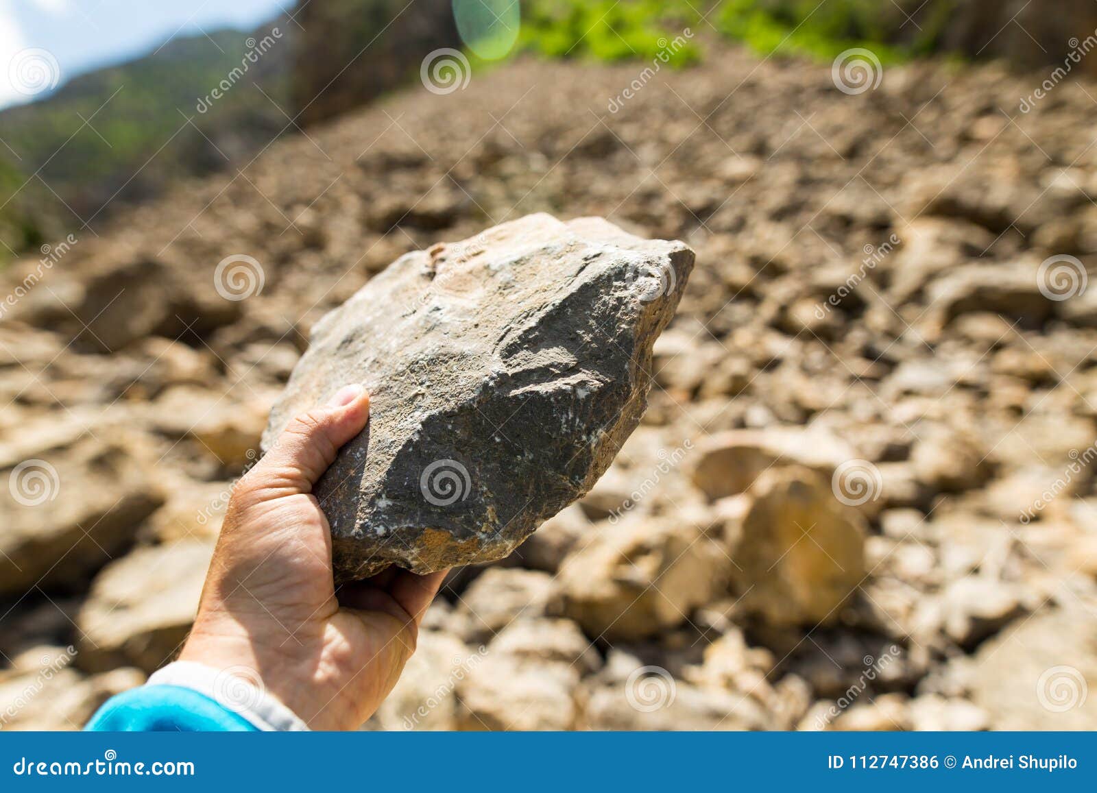 Stone in Hand in the Mountains Stock Photo - Image of climbing, outdoor ...