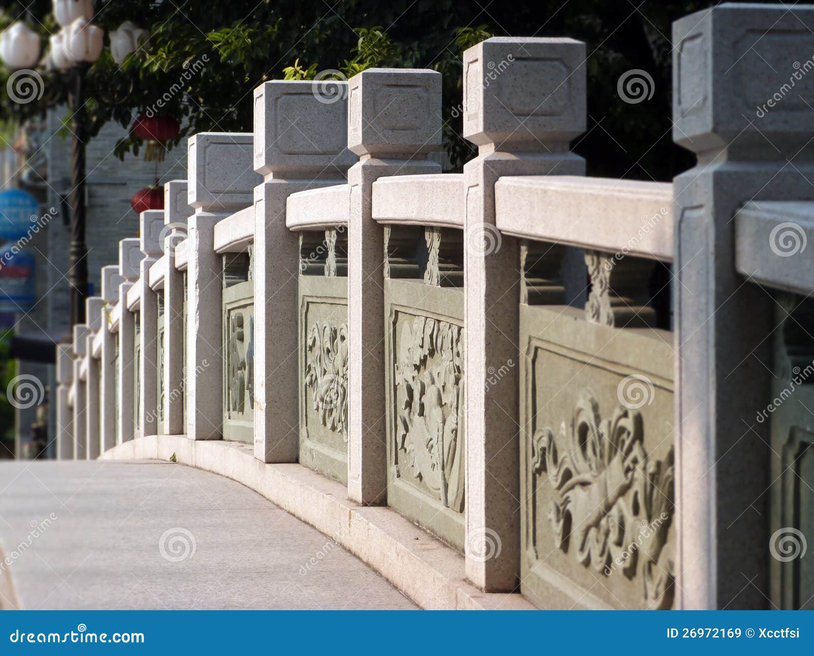 Stone handrail stock image. Image of stone, asia, arch - 26972169