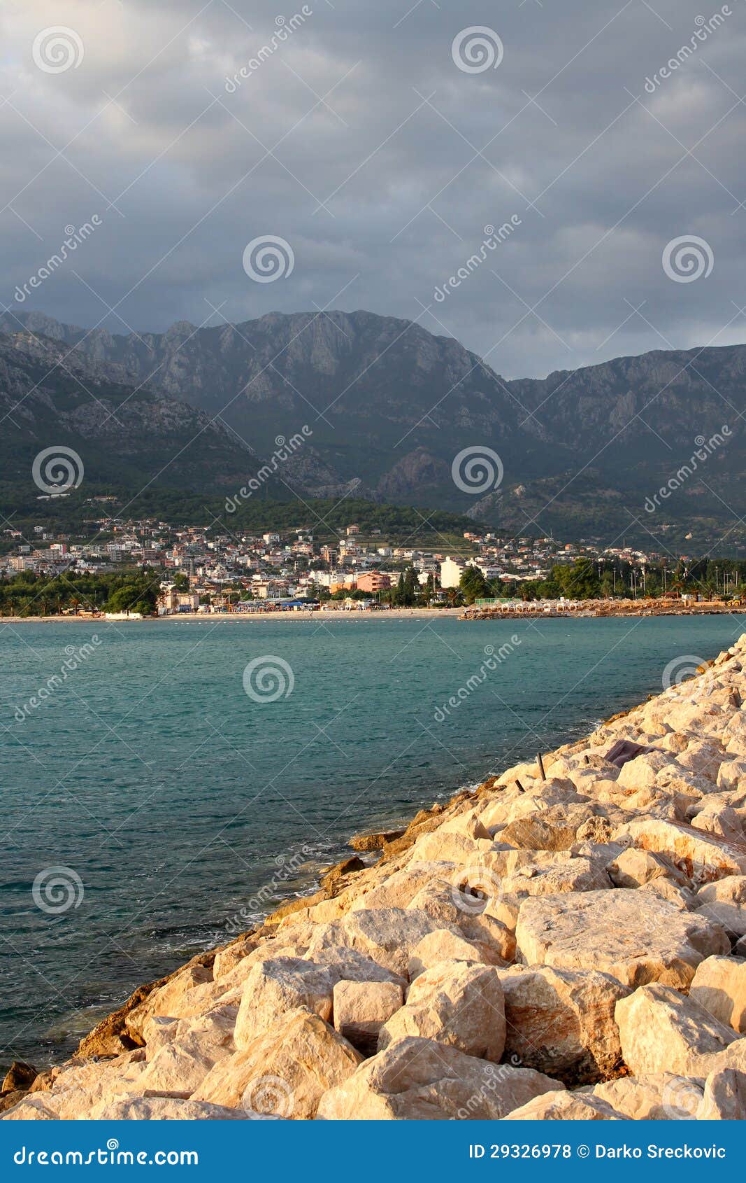 Stone harbor wall stock photo. Image of coast, stormy - 29326978