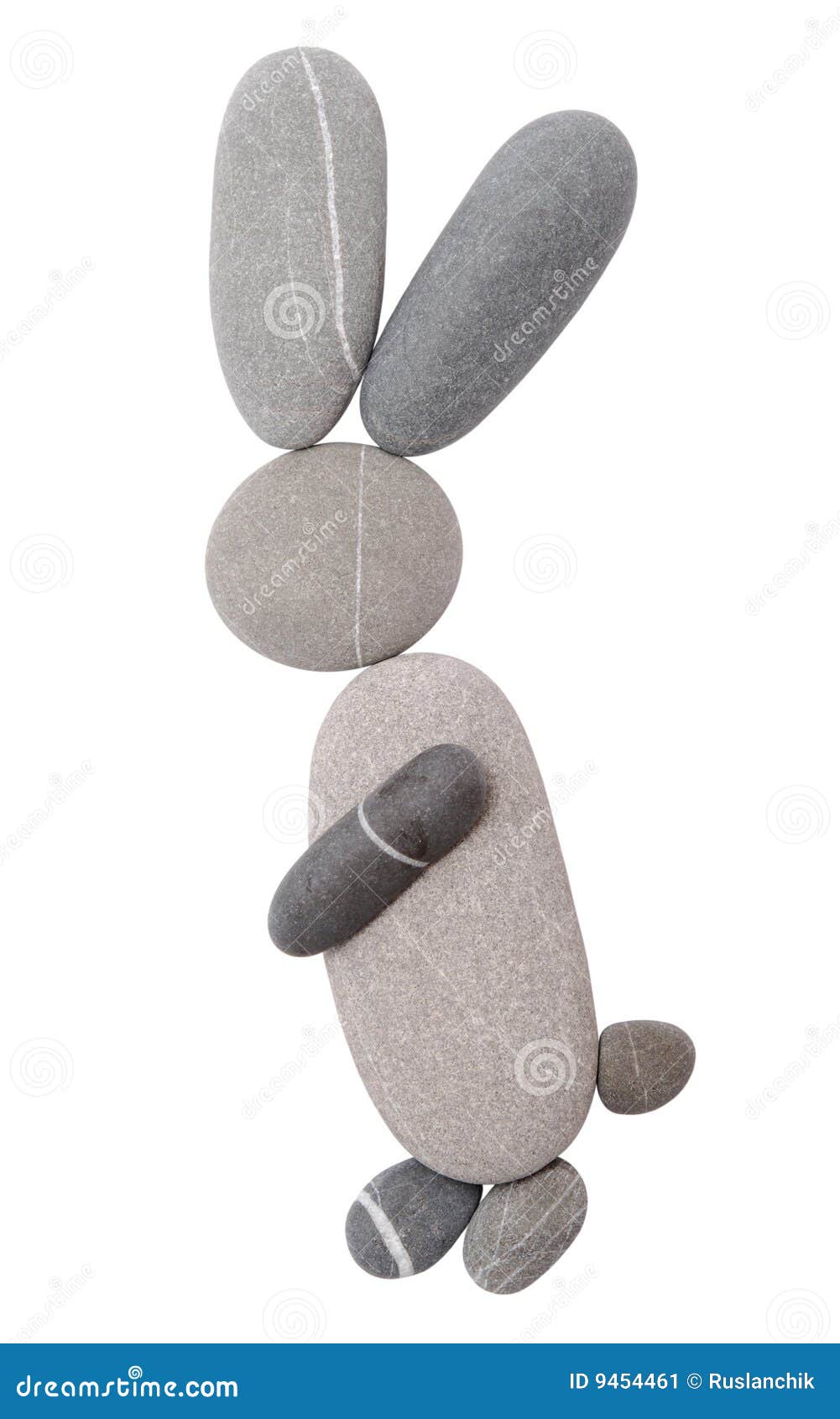 Stone hare stock image. Image of white, rabbit, pebble - 9454461