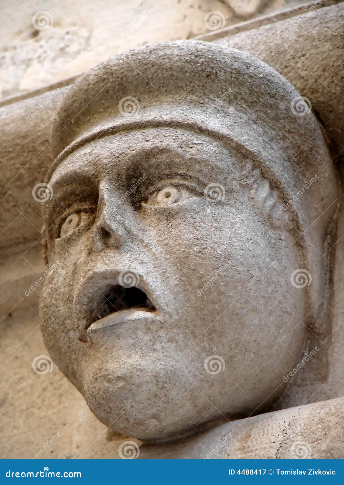 Stone head stock image. Image of travel, attraction, architecture - 4488417