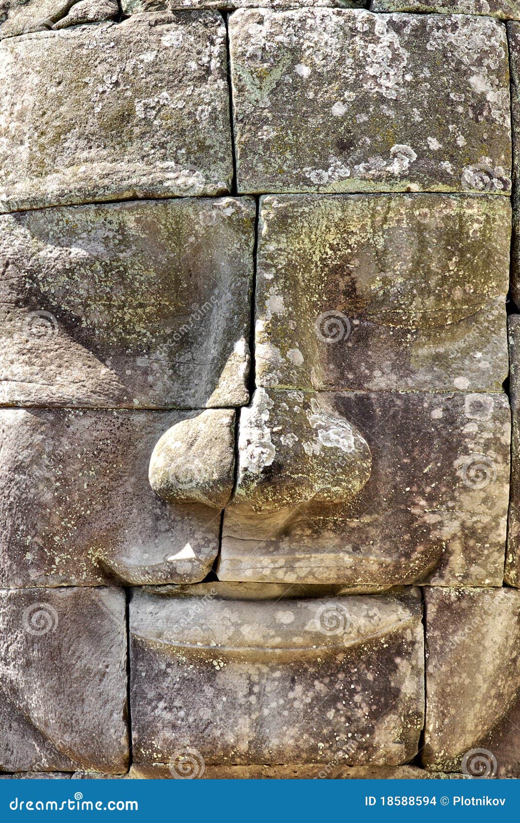Stone Head In The Ruins Of Chavin De Huantar, In Huascaran National ...