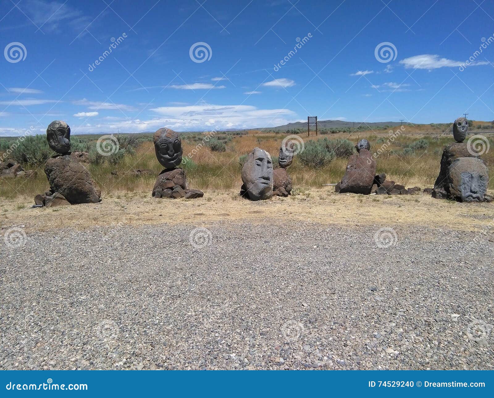 Stone Heads stock photo. Image of line, heads, rocks - 74529240