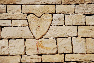 Stone heart stock photo. Image of cliff, yellow, stoney - 10939030