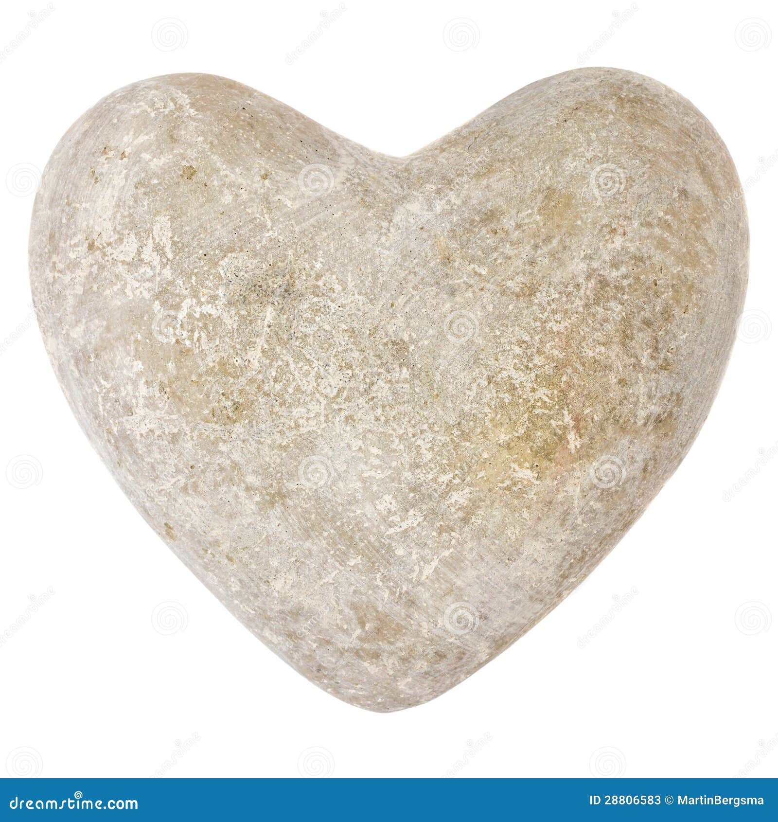 Stone Heart Shape Isolated on White Stock Image - Image of isolated ...