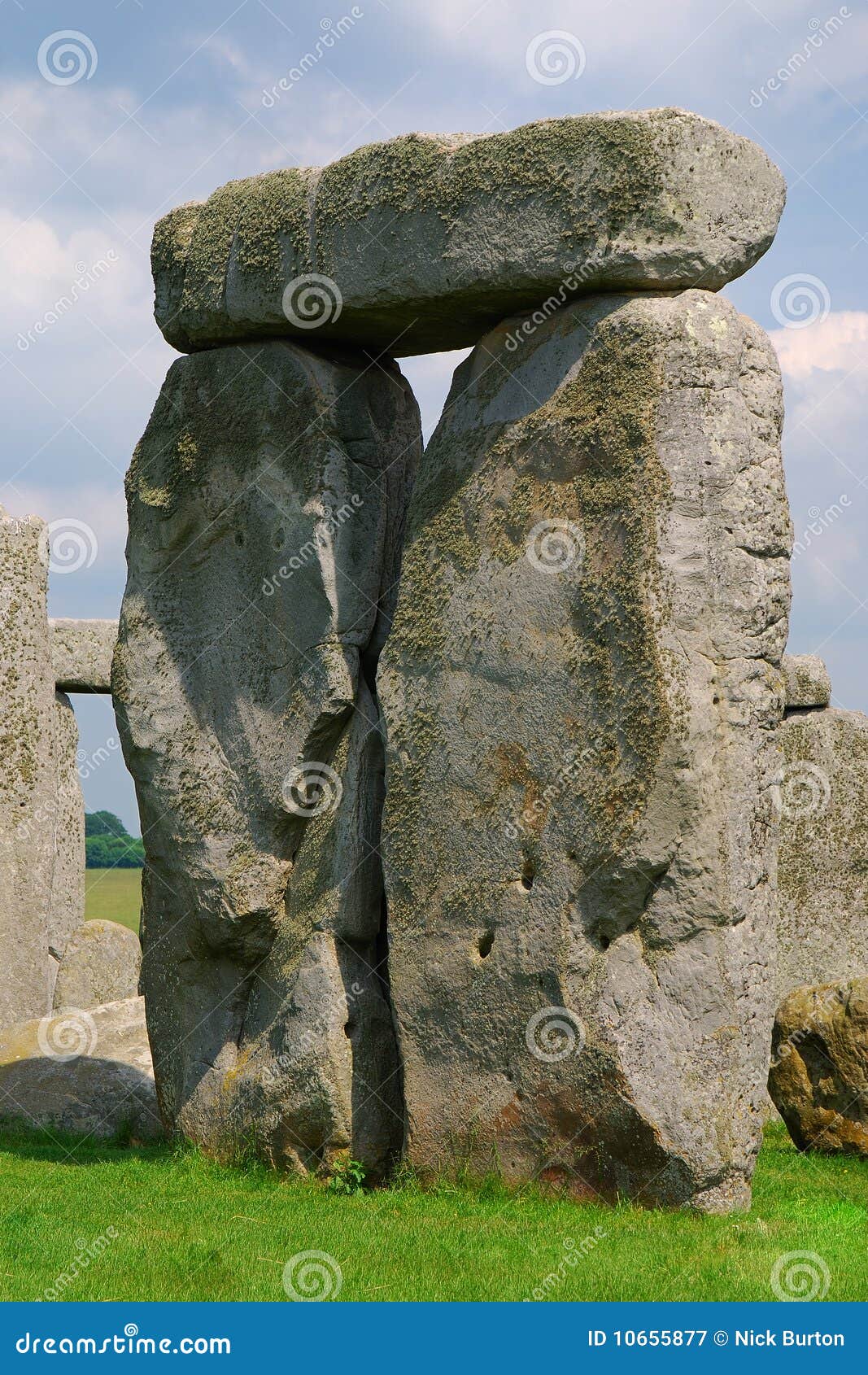 Stone Henge Mock Building Against The Backdrop Of Night And Space ...
