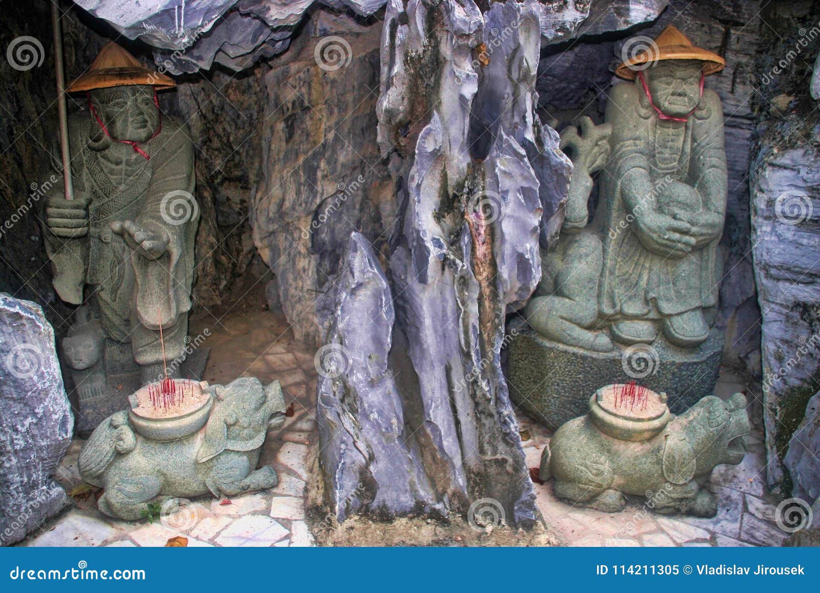Stone Hermit Statue in a Cave, Taiwan Stock Image - Image of tainan ...