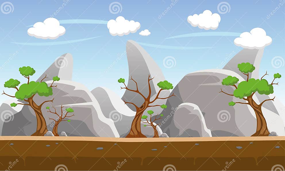 Stone hill illustration stock illustration. Illustration of nice - 71567404