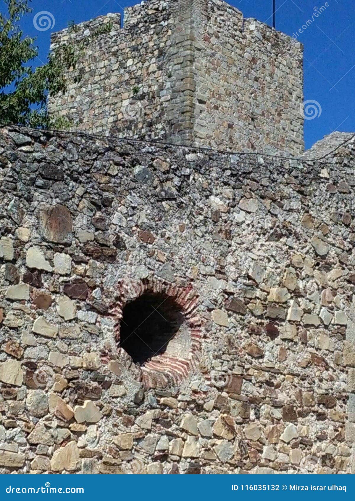 Stone hole stock photo. Image of beautiful, wall, green - 116035132