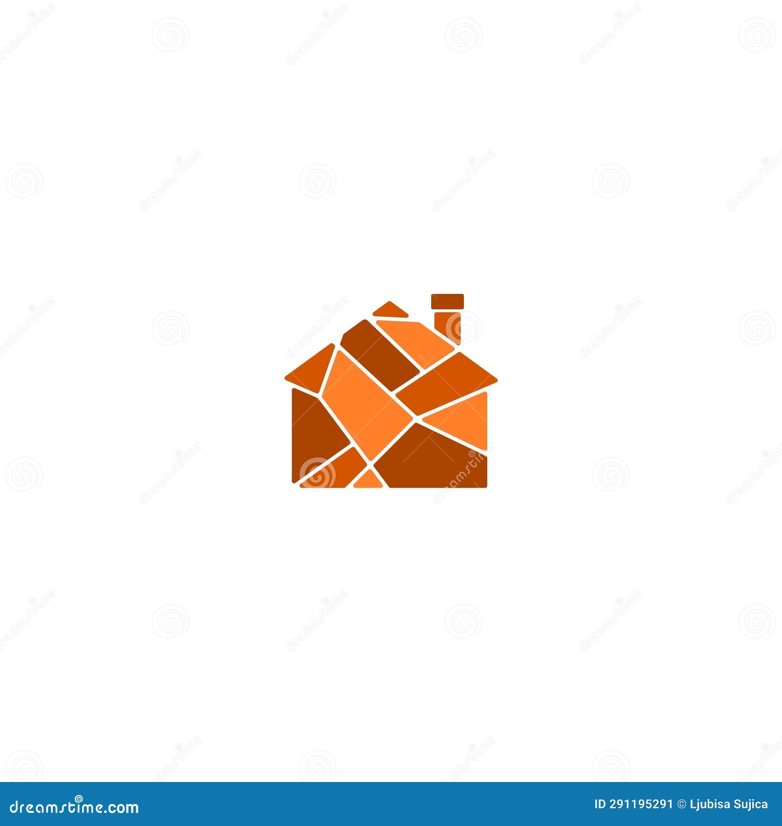Stone Home House Logo Isolated on White Background Stock Illustration ...