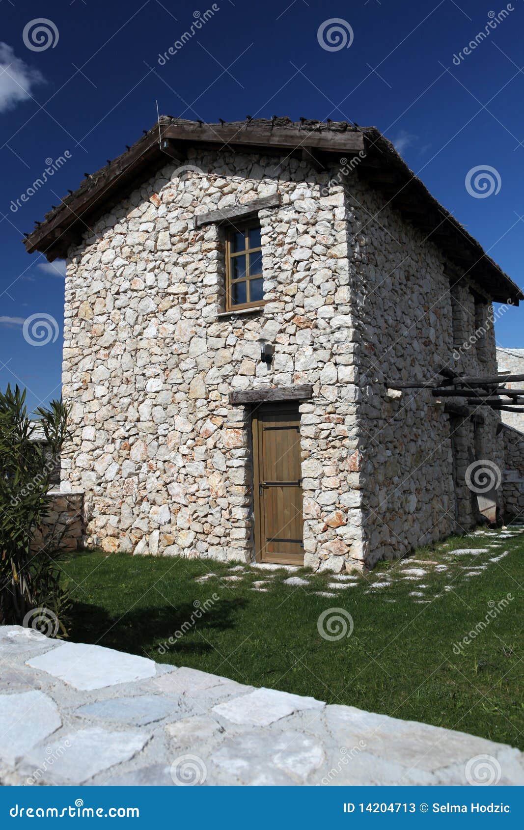 Stone house stock image. Image of house, storey, blue - 14204713
