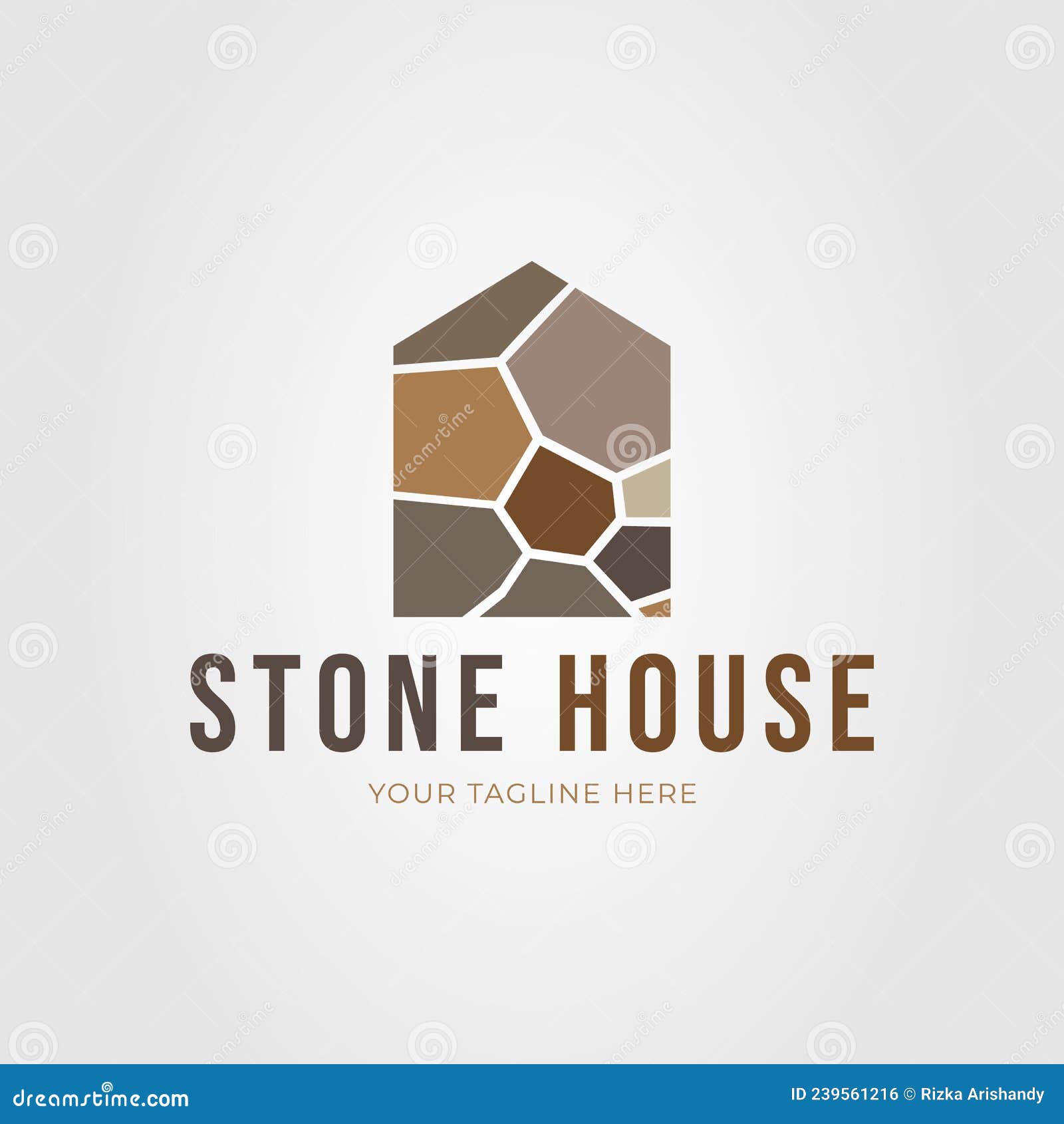 Stone House or Flagstone Flooring Logo Vector Illustration Design Stock ...