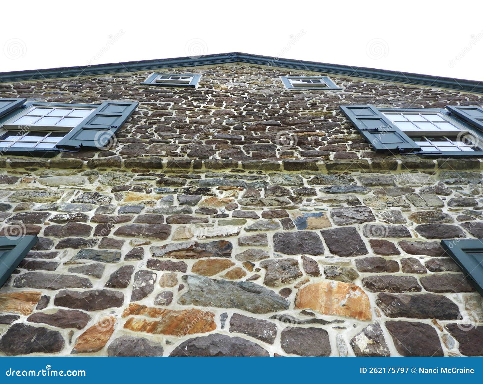 National Historic Stone House Gable Roof End Poole Iron Forge Stock ...