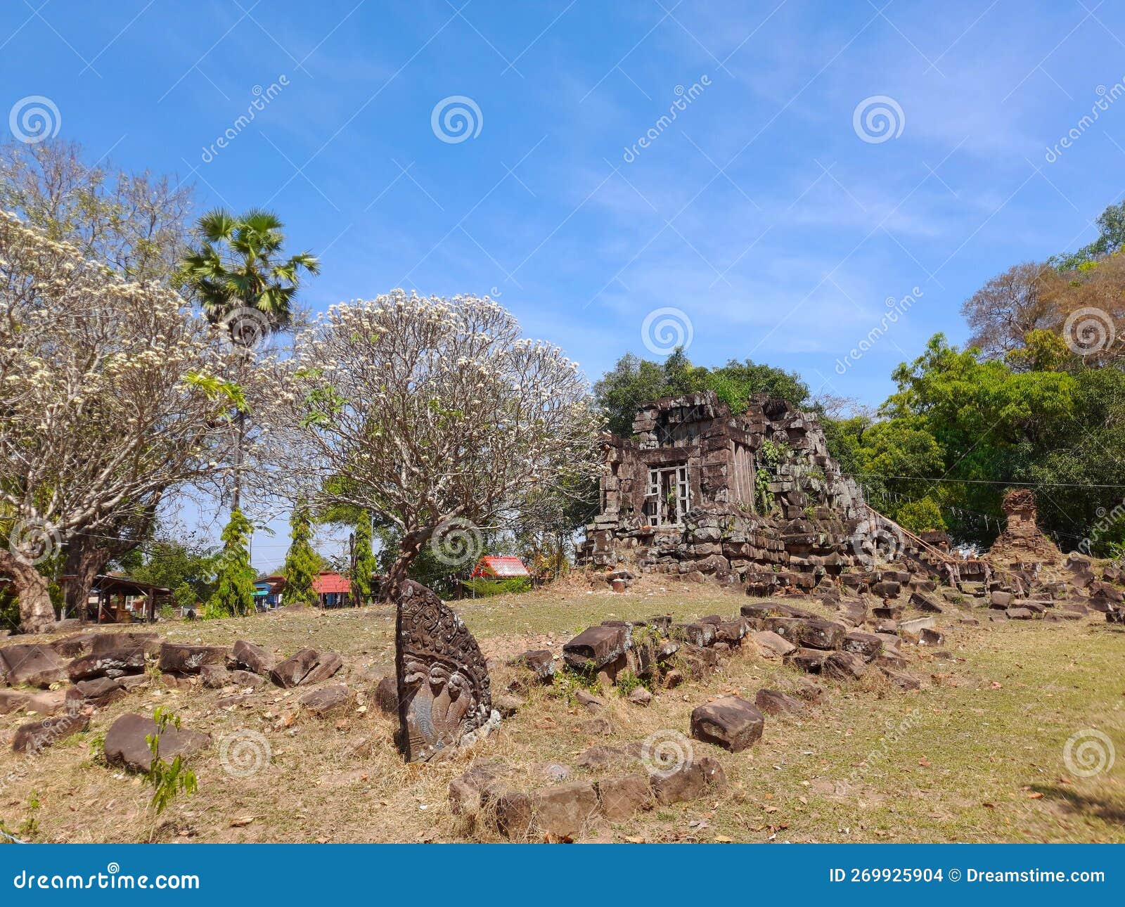 Stone House the Historical Site in Laos. Stock Photo - Image of stone ...
