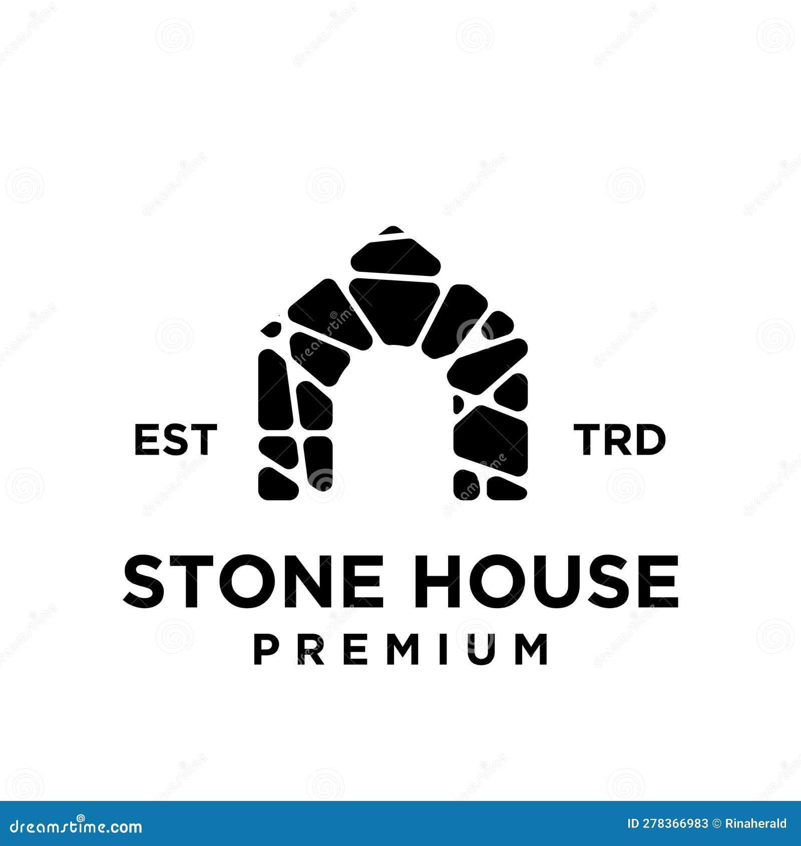 Stone House Logo Icon Design Illustration Stock Vector - Illustration ...