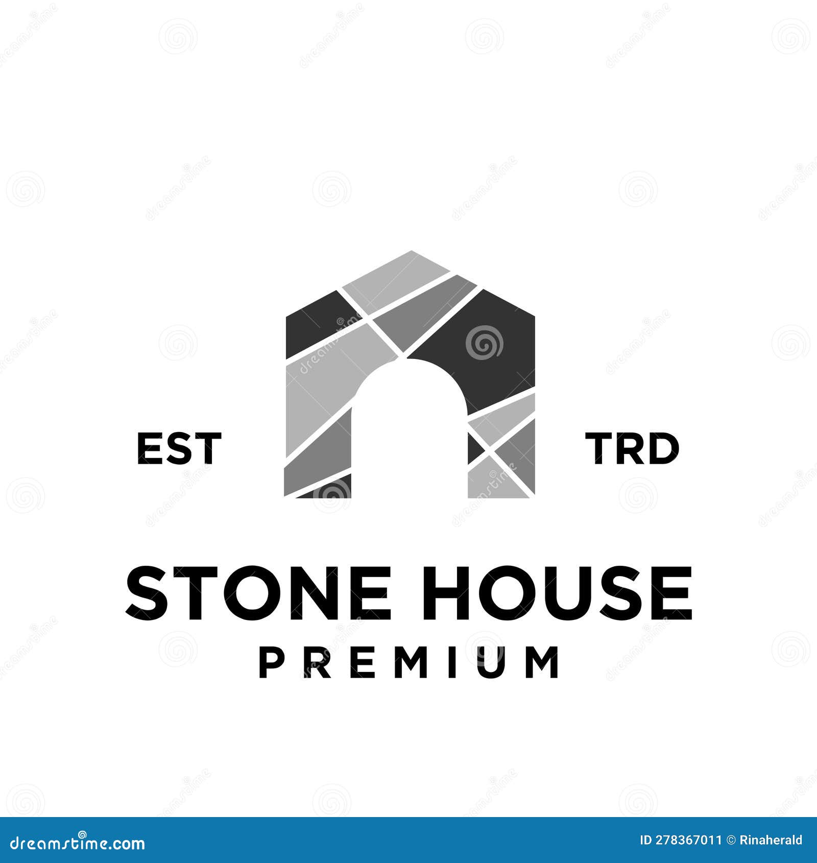 Stone House Logo Icon Design Illustration Stock Vector - Illustration ...