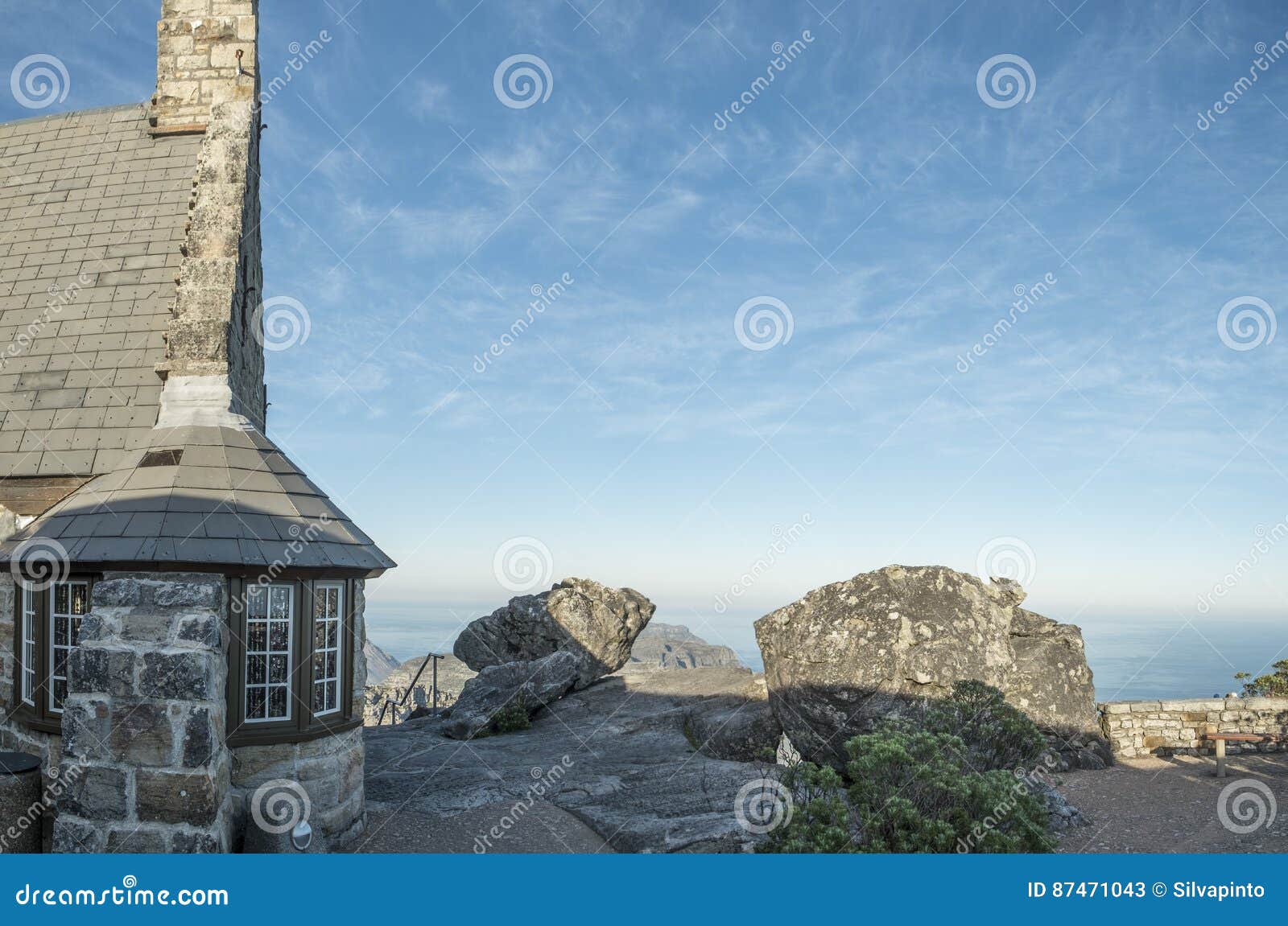 Stone House on Top of Table Mountain Stock Image - Image of peaceful ...