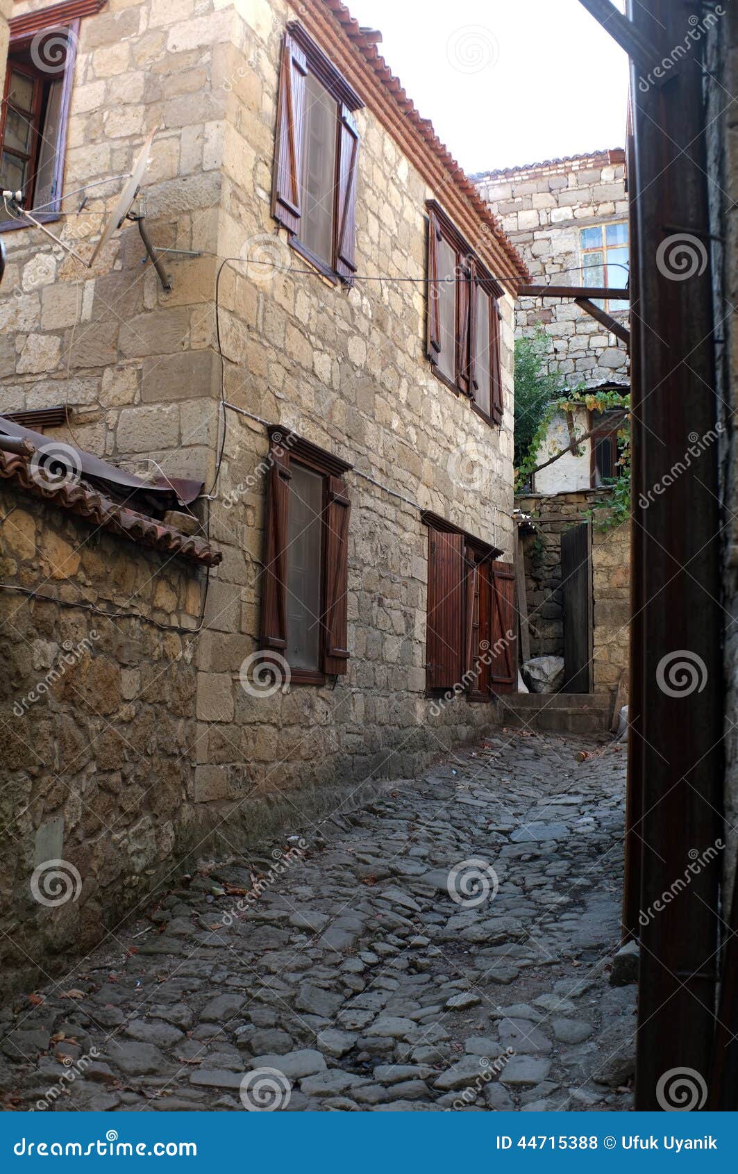 Stone House in a Turkish Village Stock Photo - Image of scene, hill ...