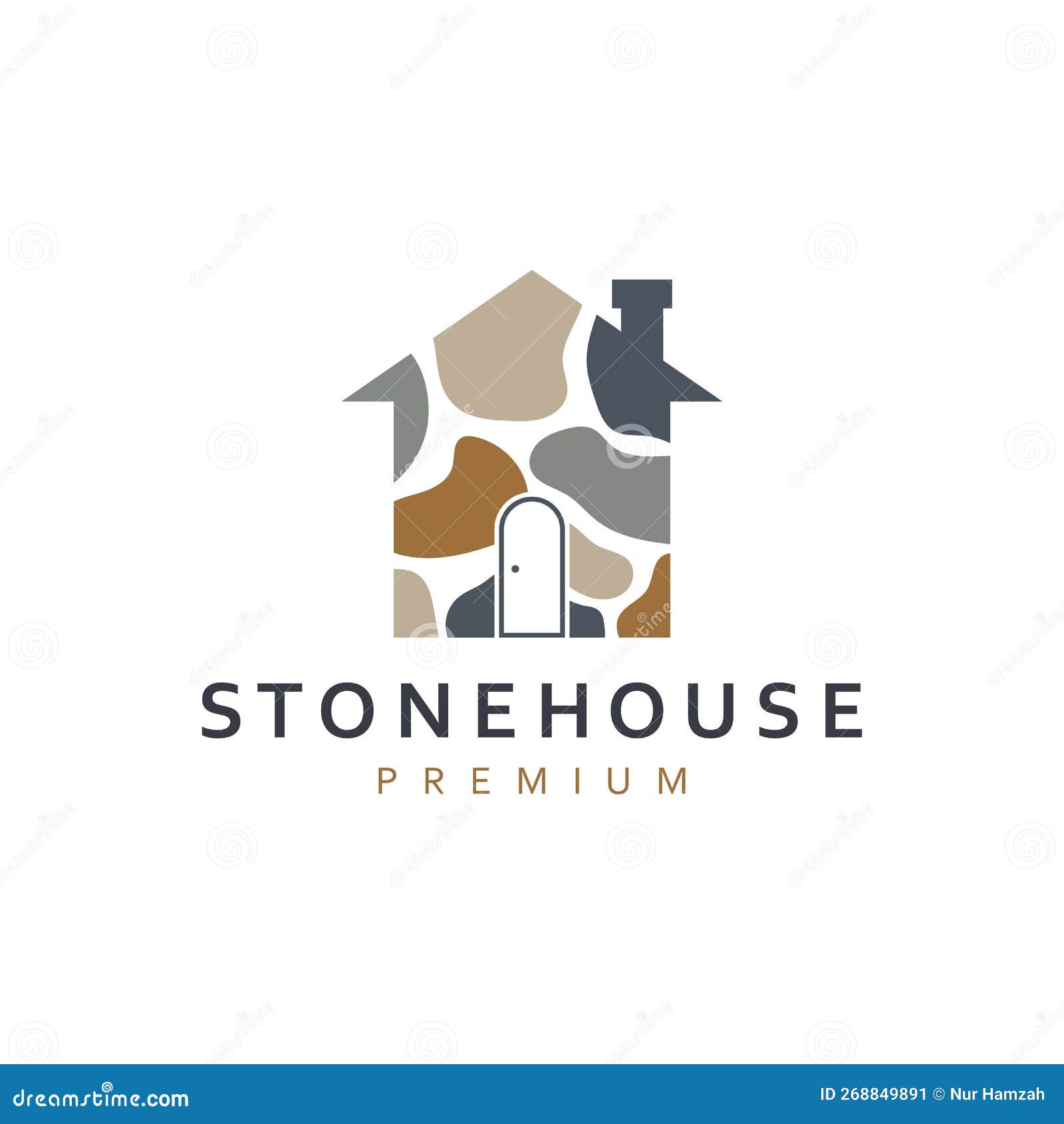 Stone House Vector Illustration Logo Template Stock Vector ...