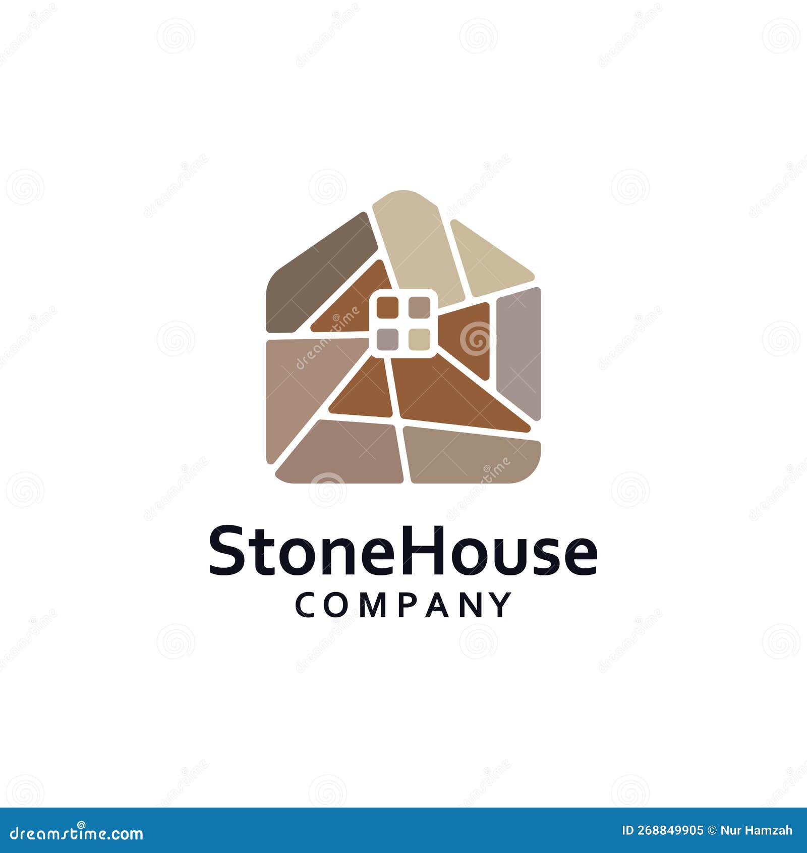 Stone House Vector Illustration Logo Template Stock Vector ...