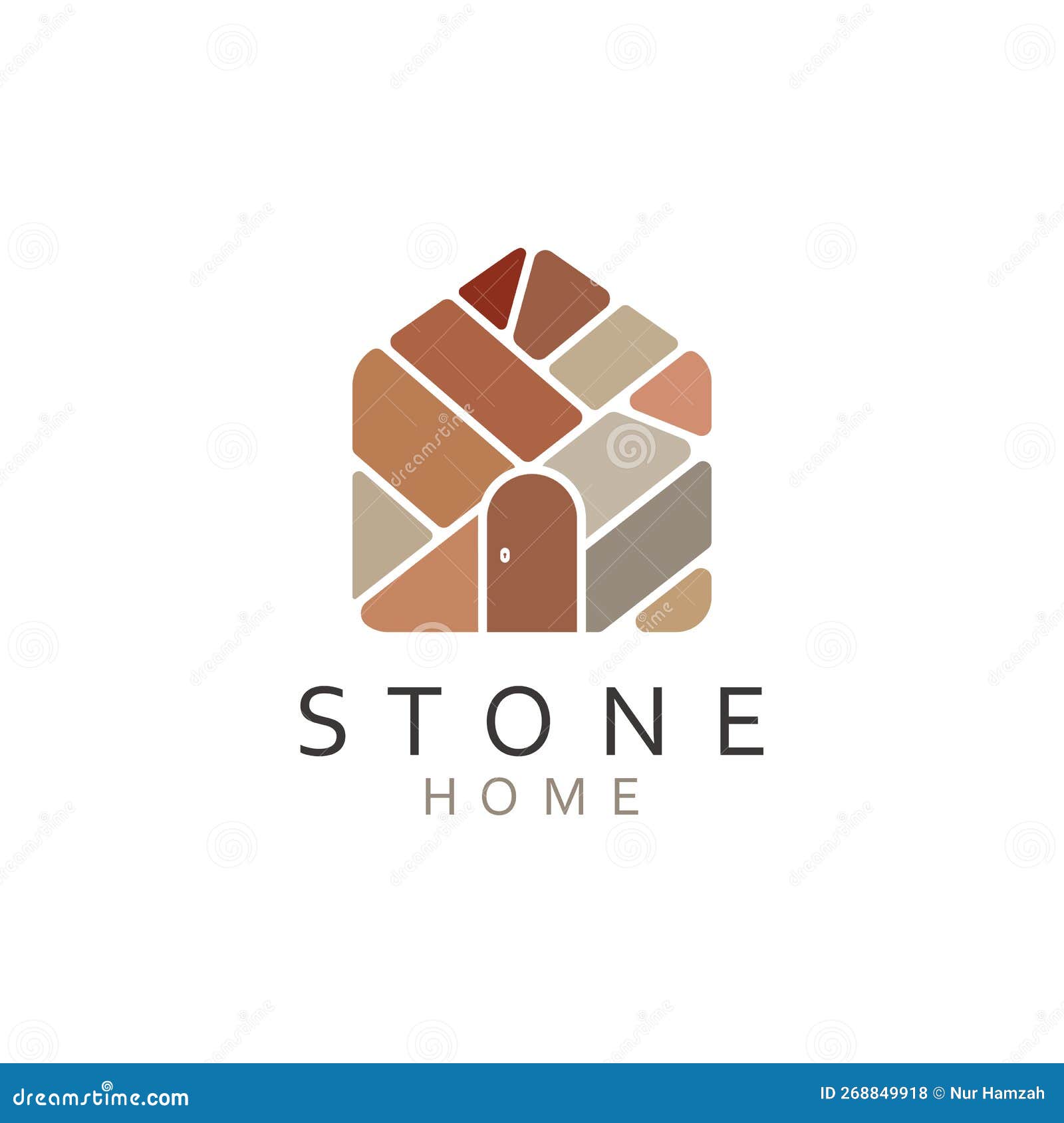 Stone House Vector Illustration Logo Template Stock Vector ...