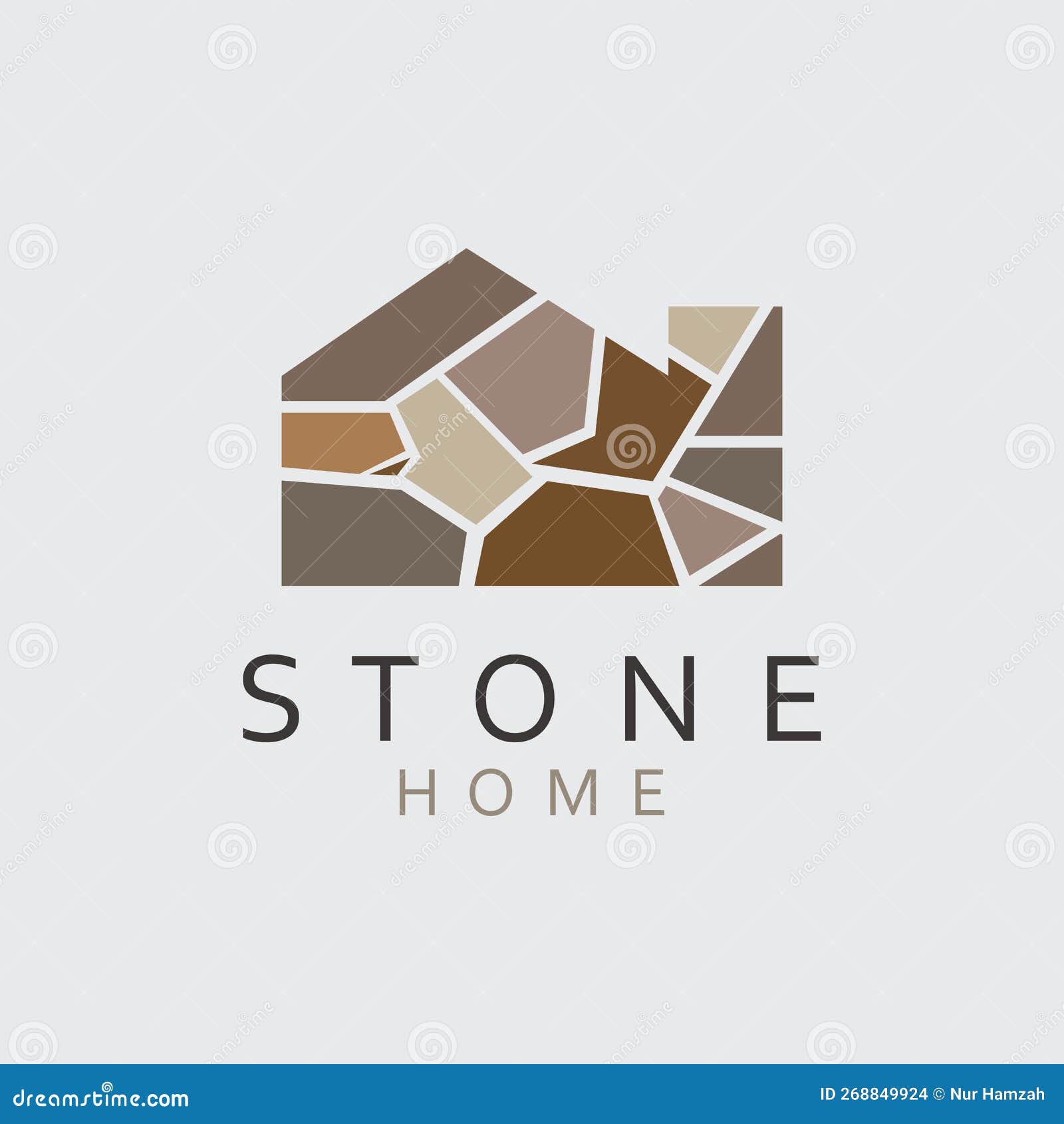 Stone House Vector Illustration Logo Template Stock Vector ...