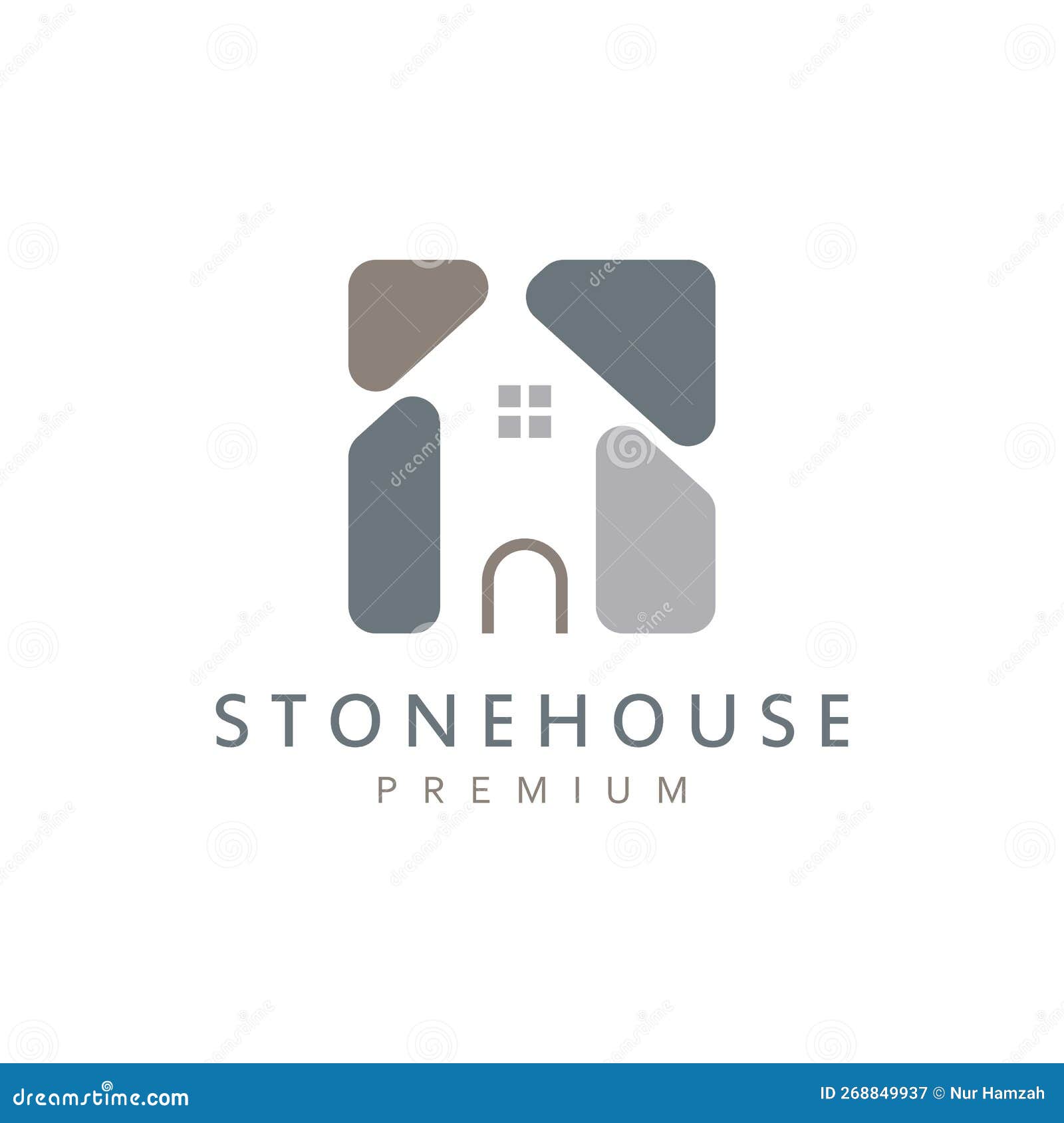 Stone House Vector Illustration Logo Template Stock Vector ...