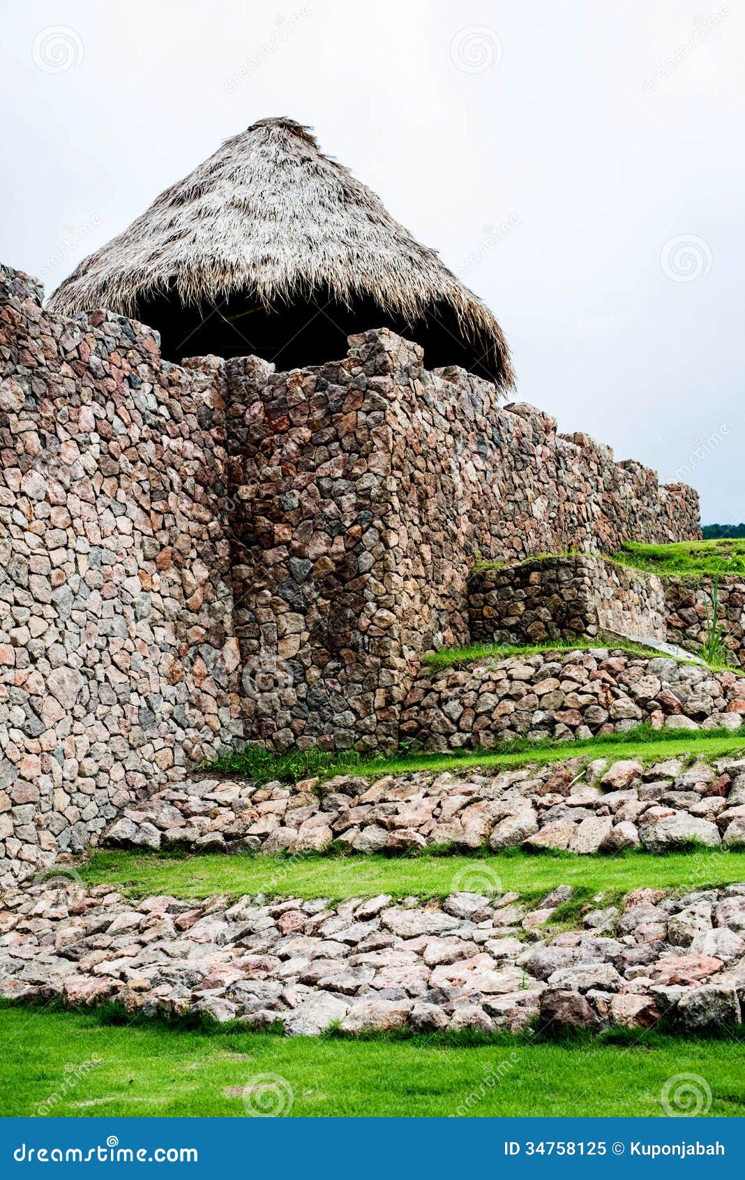 Stone hut stock image. Image of grass, ancient, door - 34758125