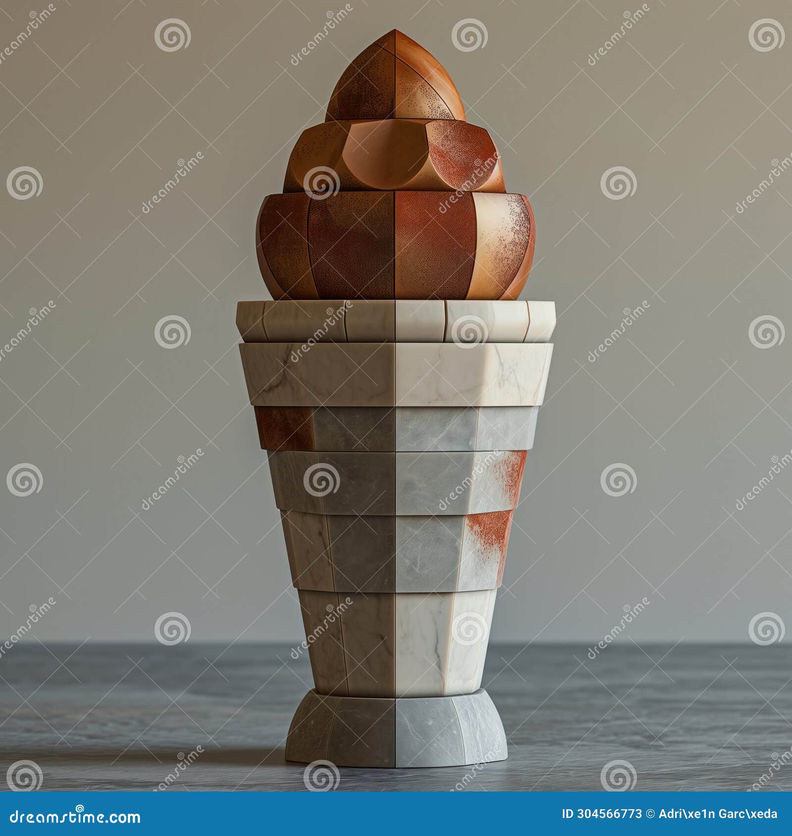 Stone Ice cream in cone stock illustration. Illustration of decisions ...