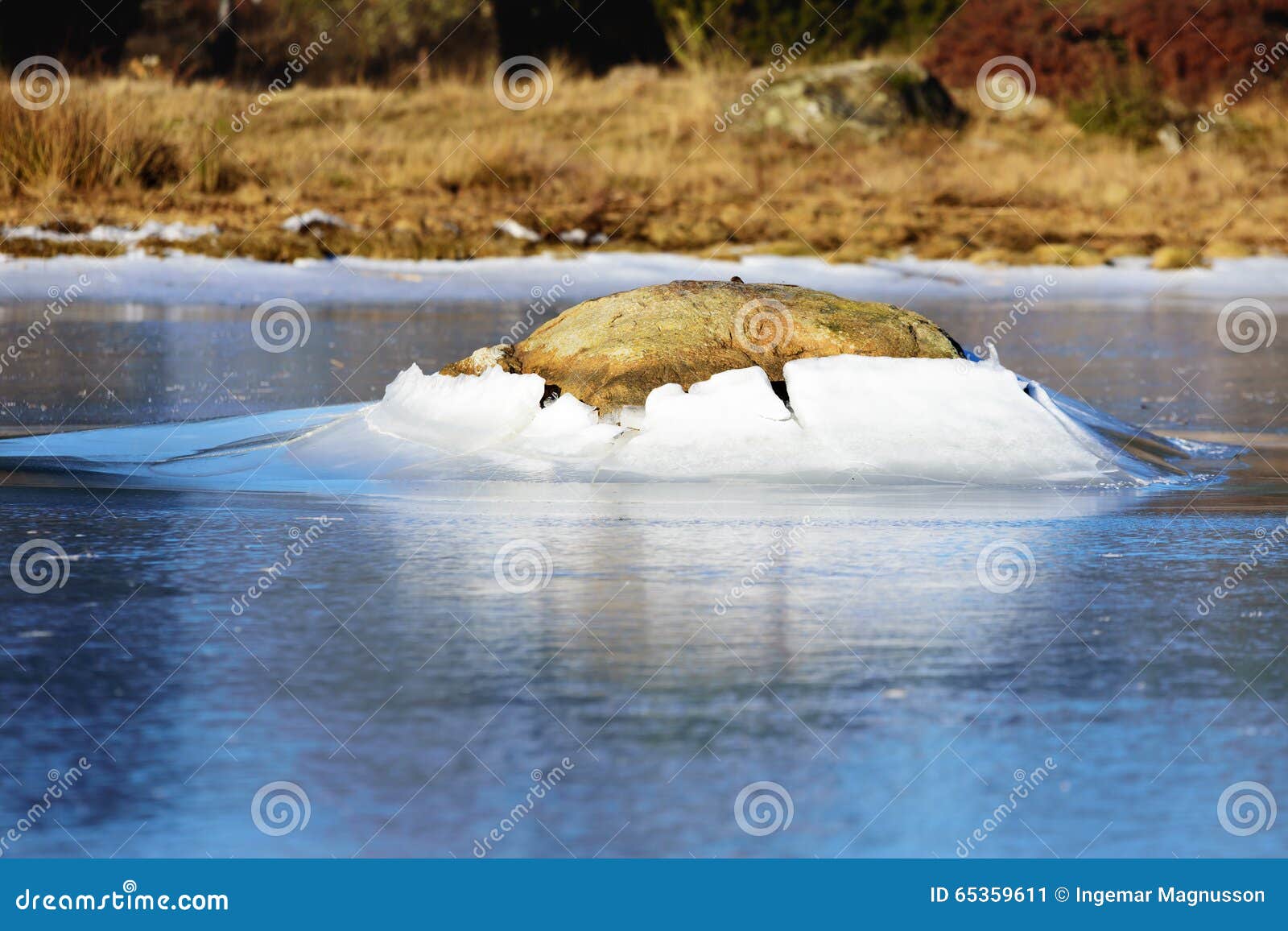 Stone in ice stock image. Image of level, outside, power - 65359611