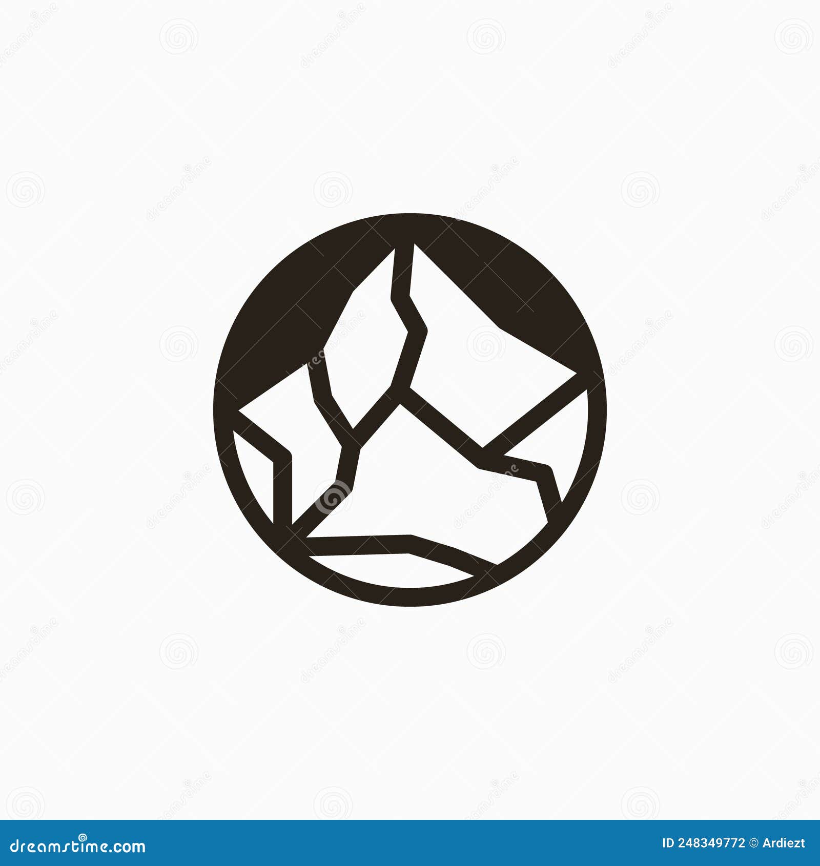 Stone Icon Logo Vector Illustration Stock Vector - Illustration of ...