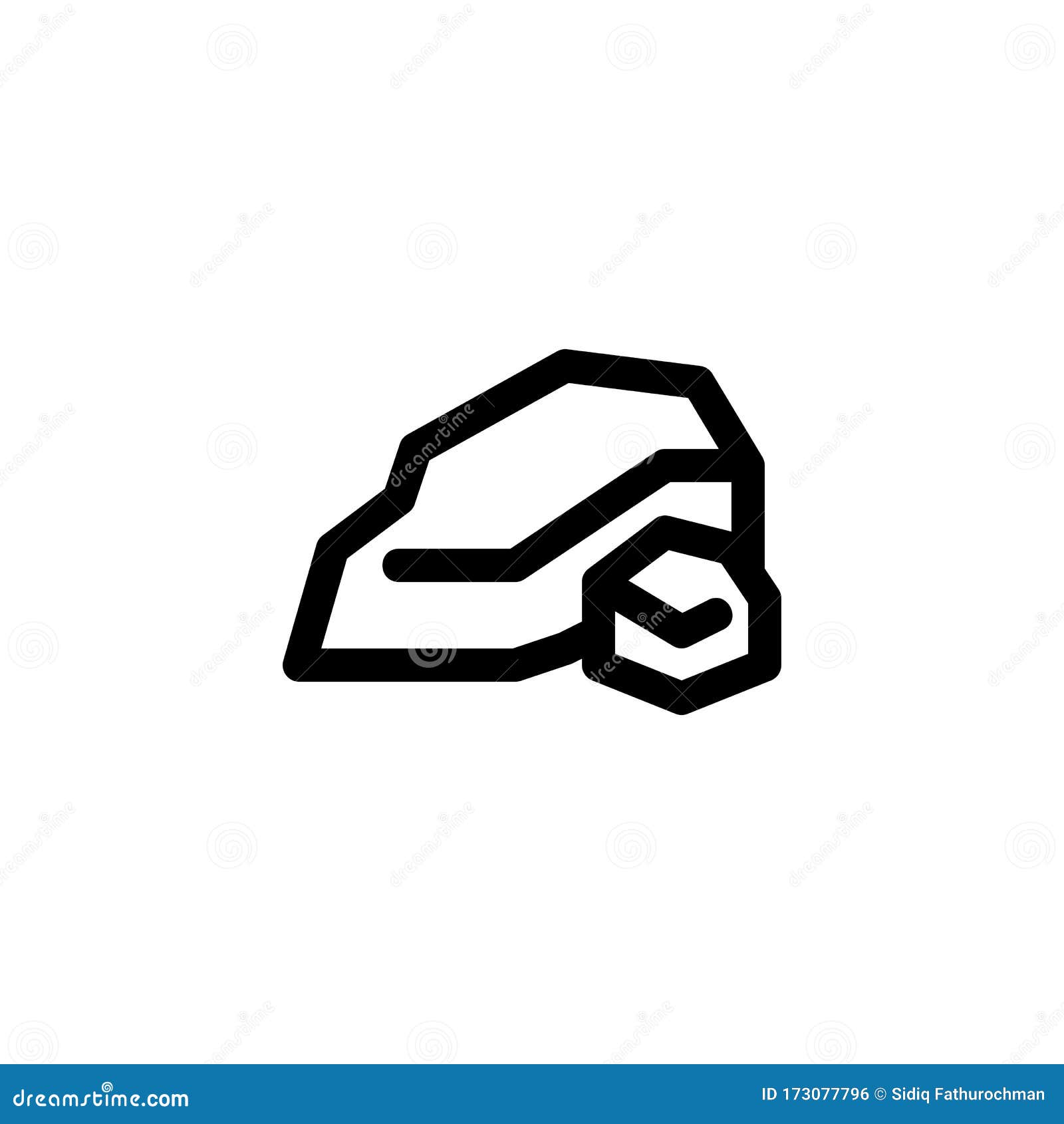 Stone Icon stock vector. Illustration of background - 173077796