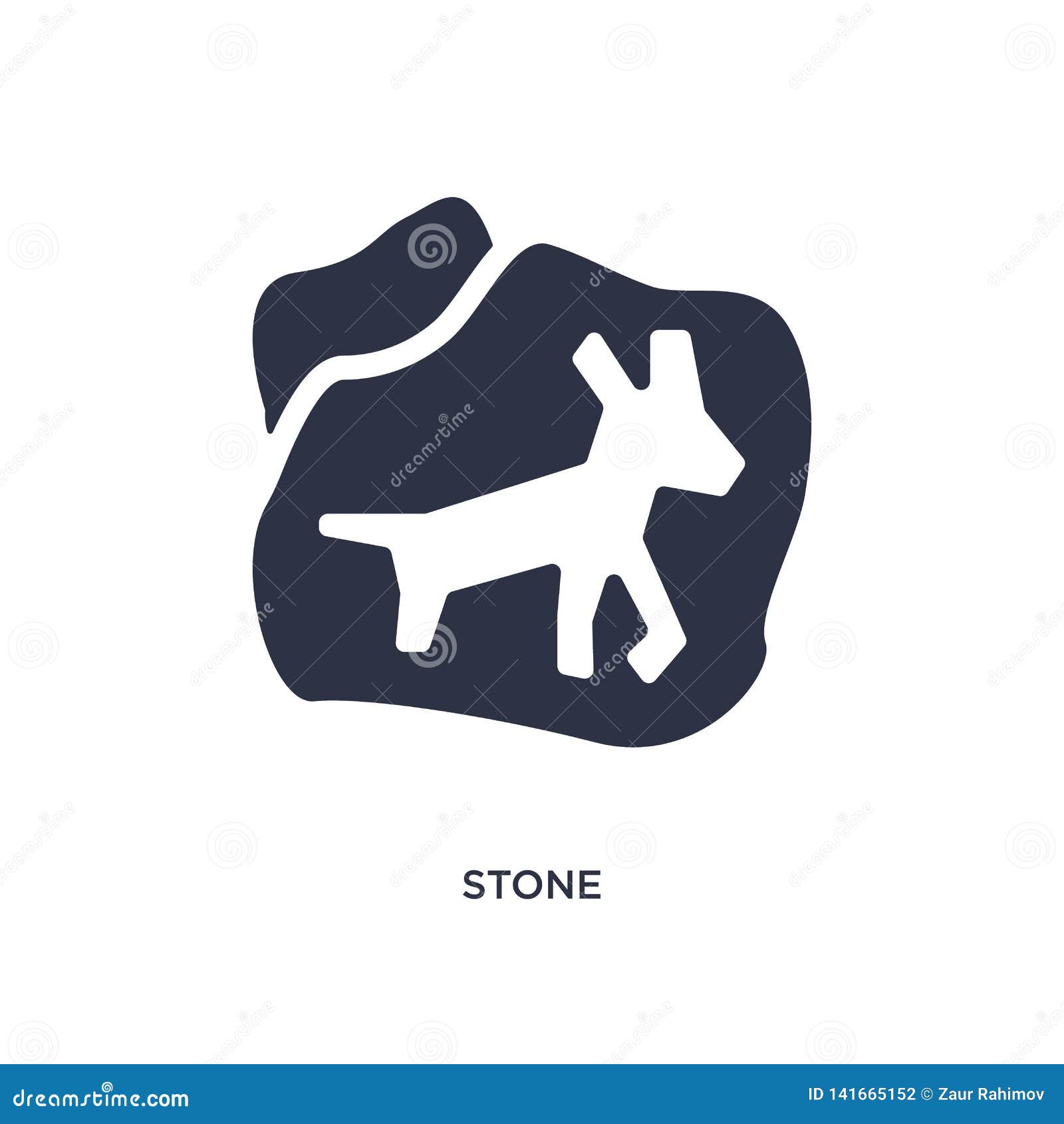 Stone Icon on White Background. Simple Element Illustration from ...