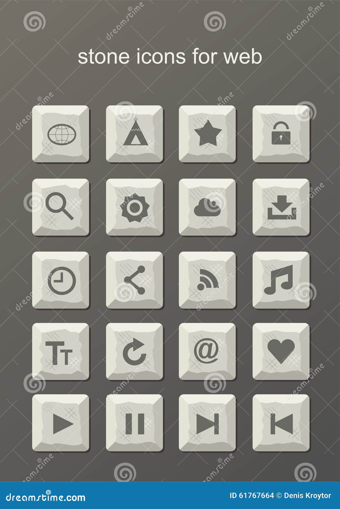 Stone Age Icons In Round Frame Composition, Vector Illustration. Book ...