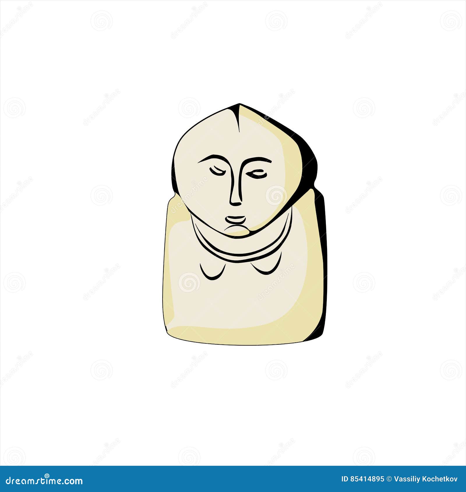 Stone Idol Balbal are Scattered on the Kazakh Steppe, a Monument of the ...