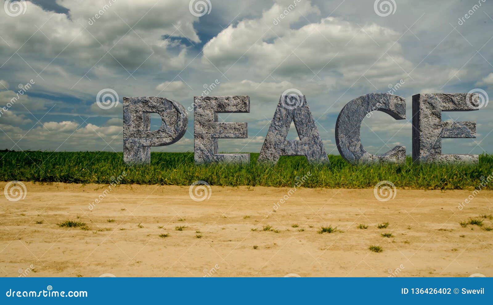Stone Inscription PEACE. the Concept of Peace. 48 Stock Photo - Image ...