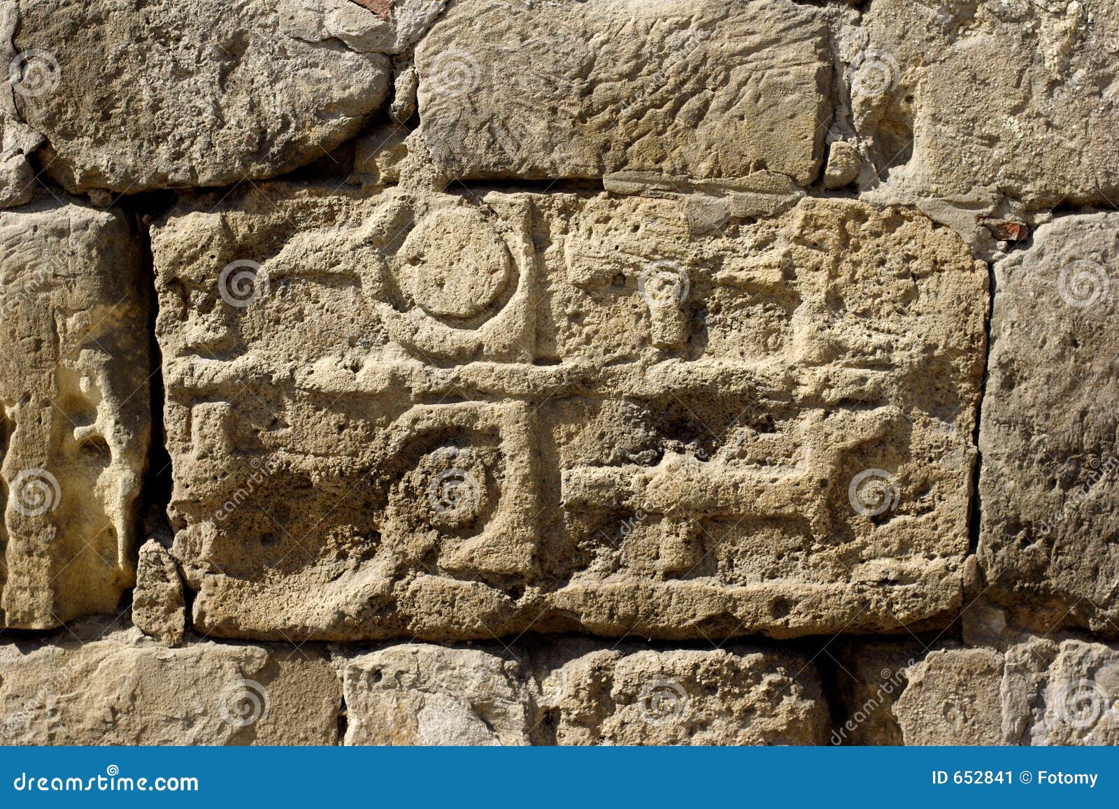 Stone Inscription and Symbols Stock Image - Image of colorful, creative ...