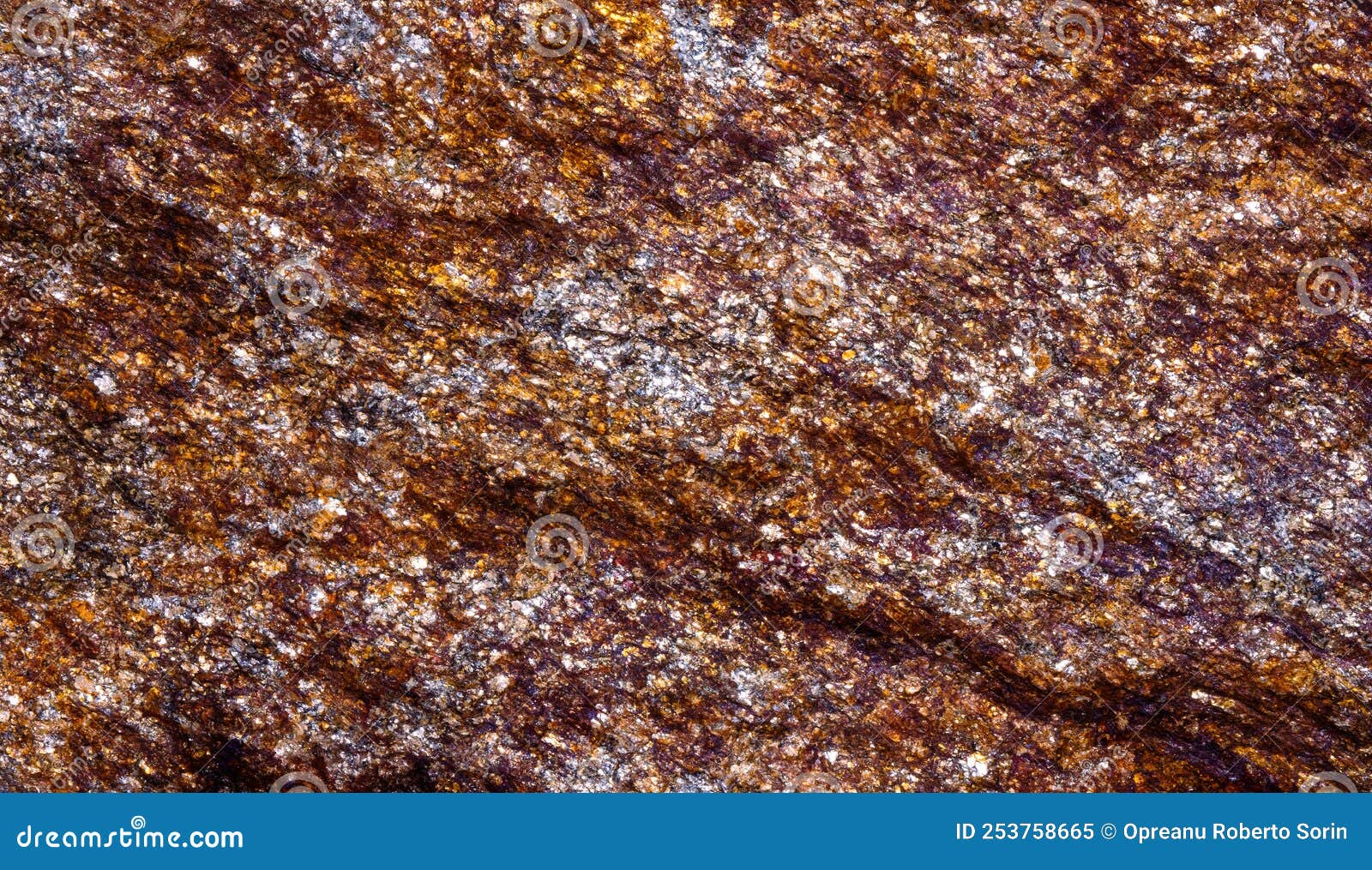 Stone with Iron Ore and Quartz Stock Image - Image of natural, object ...
