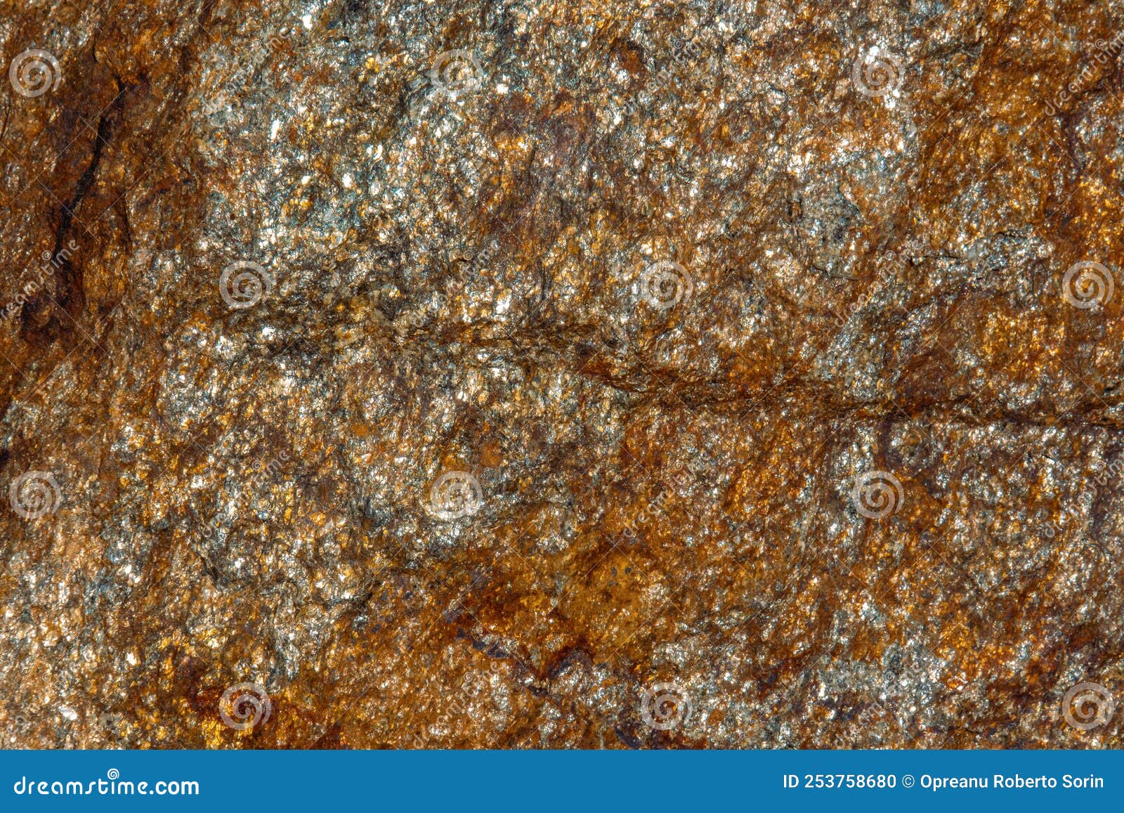 Stone with Iron Ore and Quartz Stock Photo - Image of mining, isolated ...