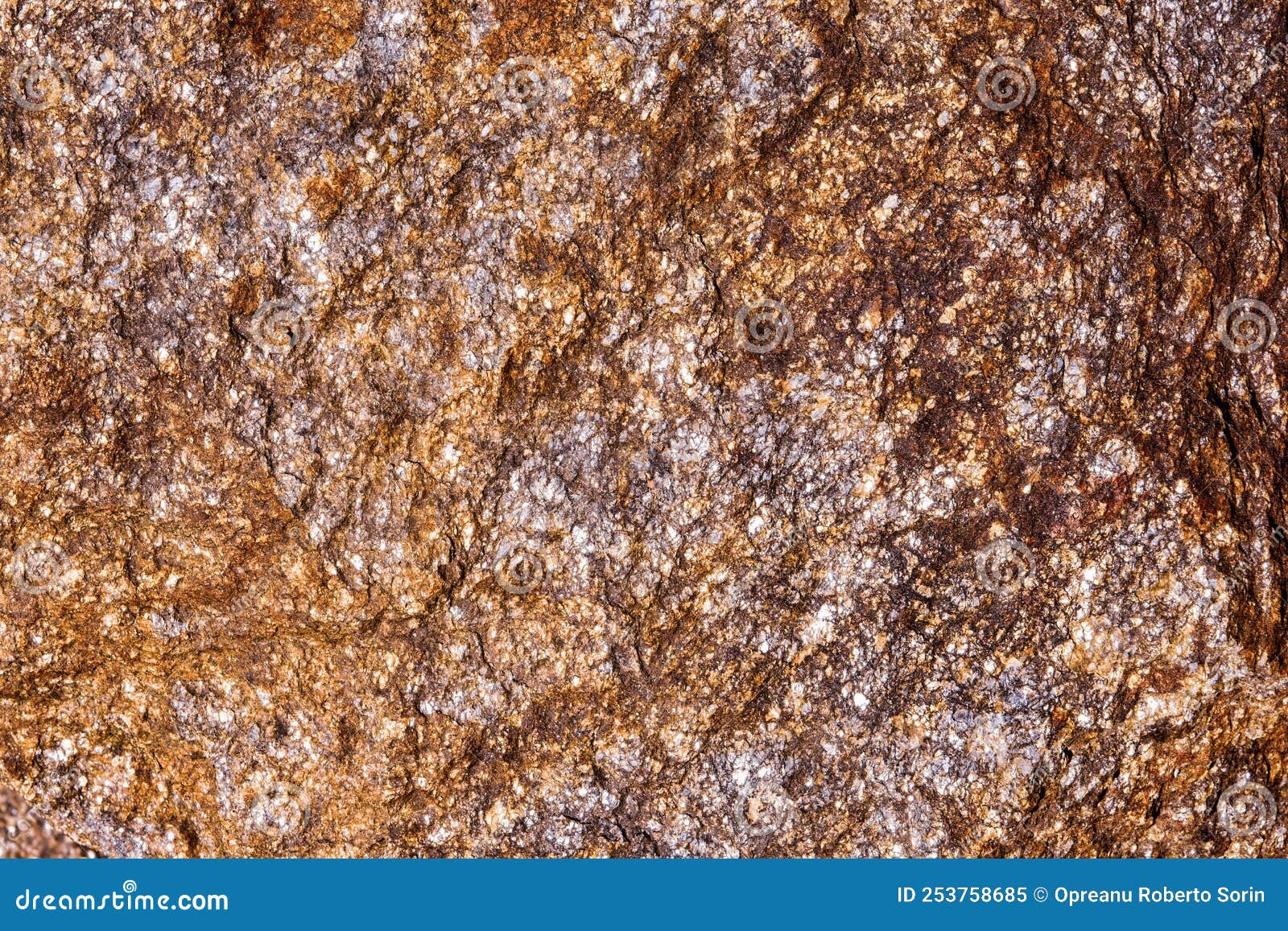 Stone with Iron Ore and Quartz Stock Image - Image of natural ...