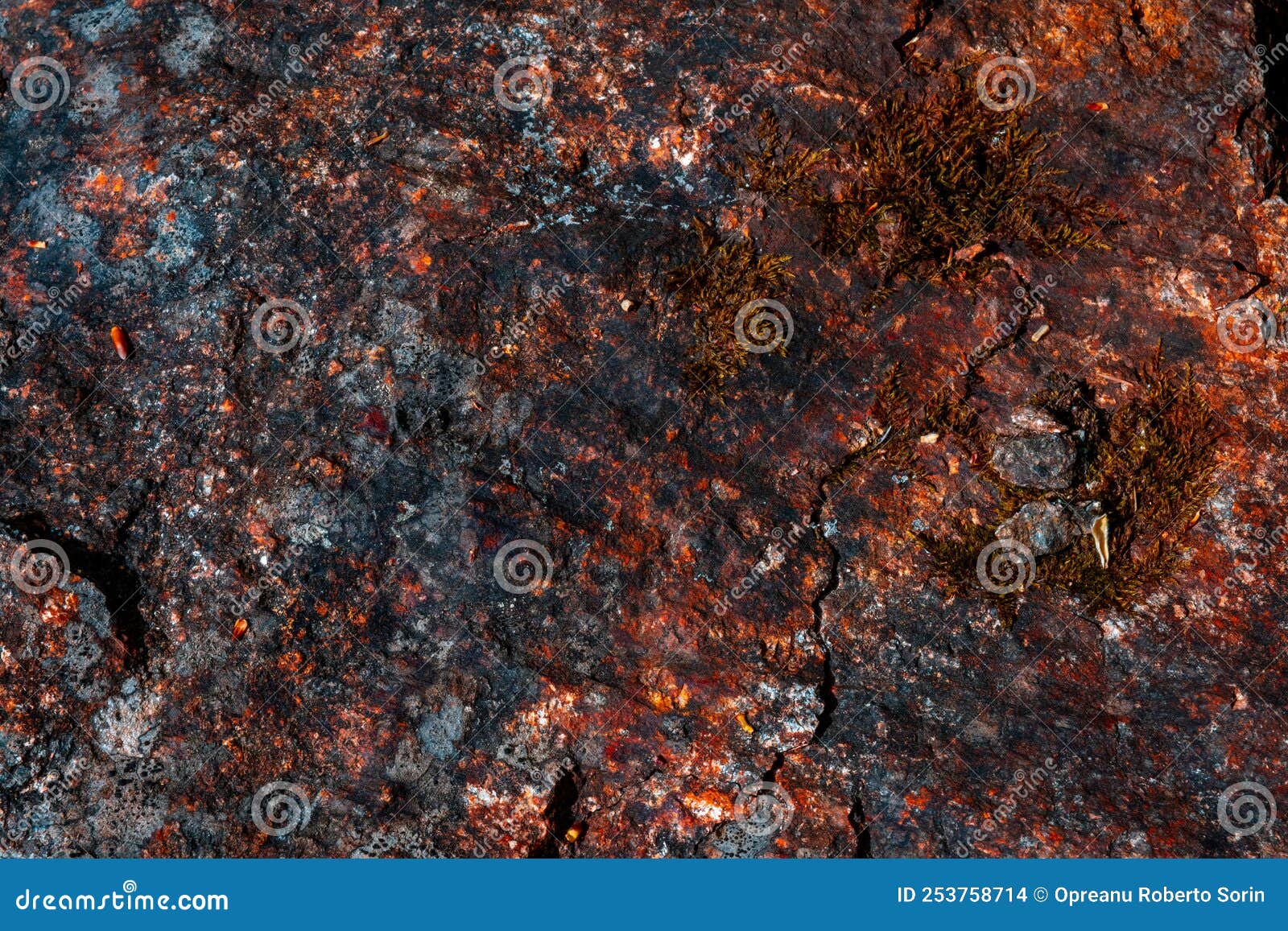 Stone with Iron Ore and Quartz Stock Photo - Image of gemstone ...