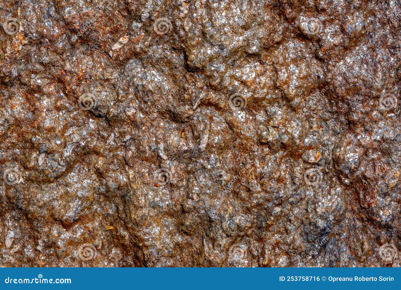 Stone with Iron Ore and Quartz Stock Photo - Image of precious, crystal ...