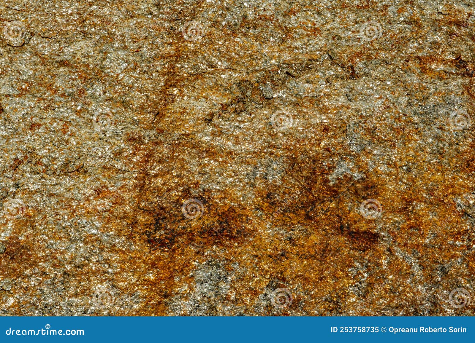 Stone with Iron Ore and Quartz Stock Image - Image of object, black ...
