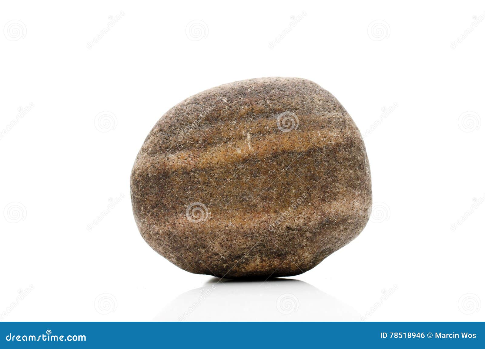 Stone Isolated on White Background Stock Photo - Image of round ...