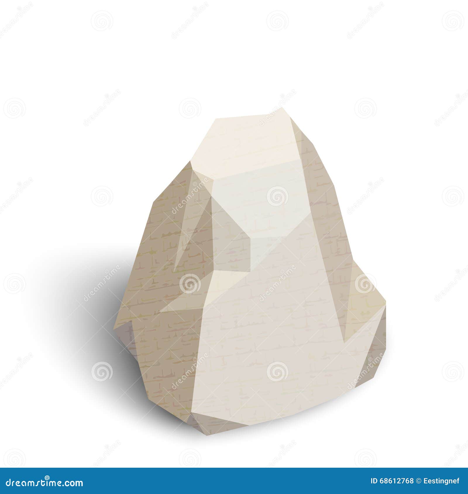 Stone Isometric on White Background. Stock Vector - Illustration of ...