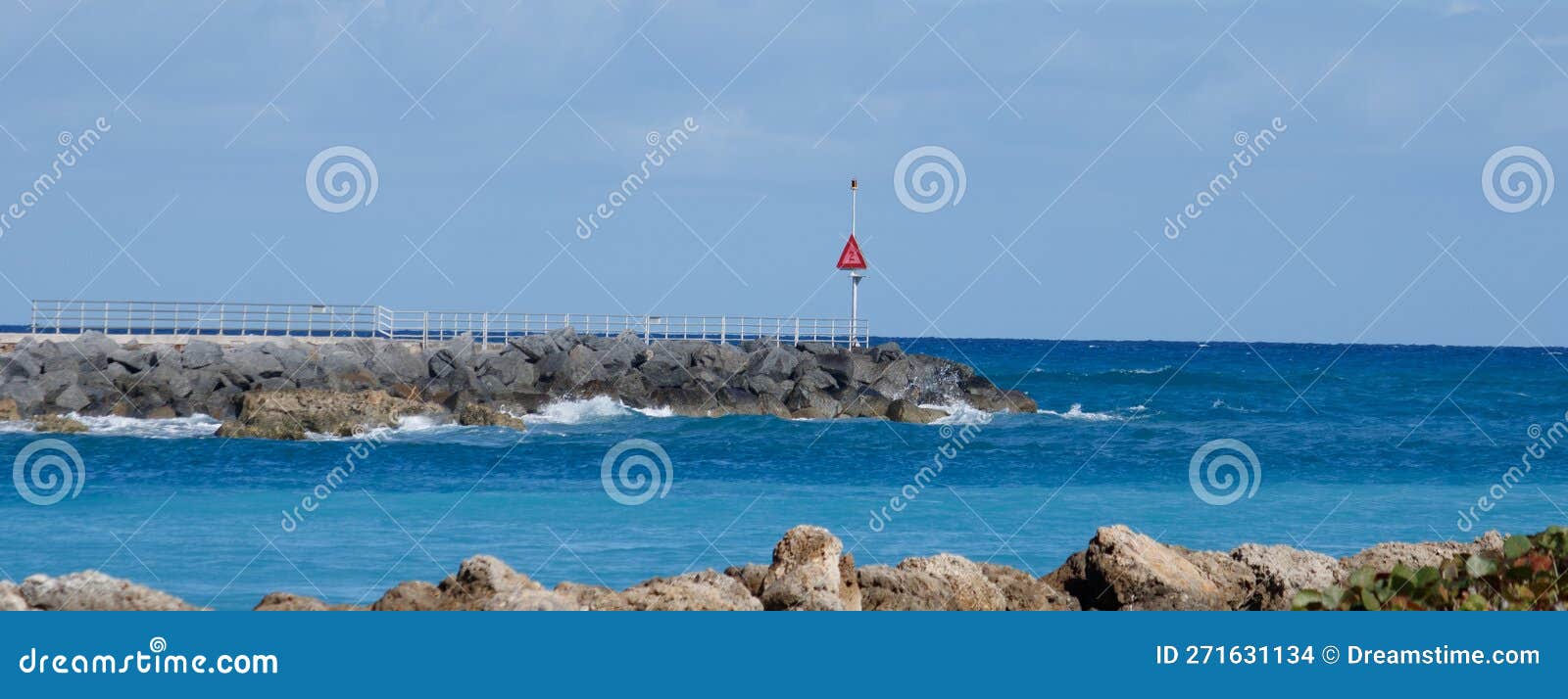 Stone jetty stock photo. Image of shore, blue, road - 271631134