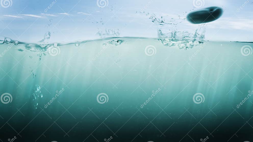 Stone jumps over the water stock image. Image of risk - 95851673
