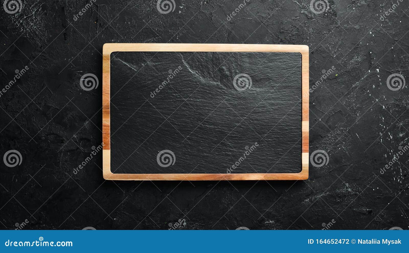 Stone Kitchen Board. Banner Stock Photo - Image of shale, blackboard ...