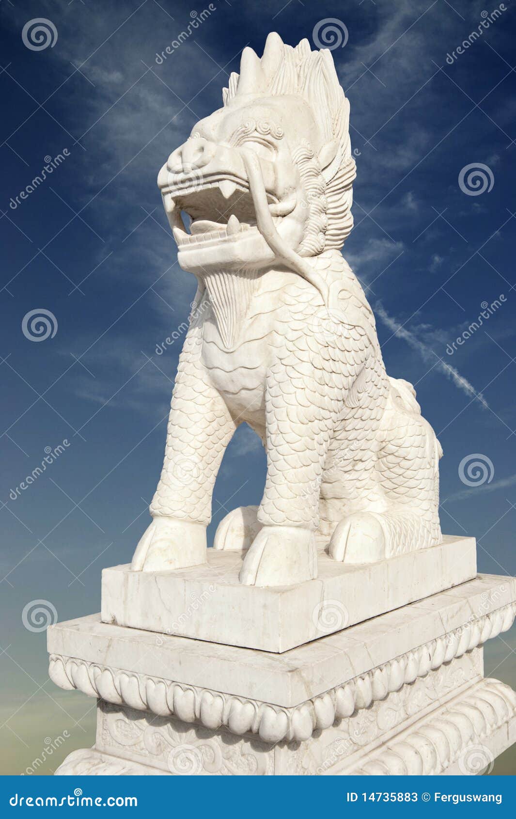 A stone kylin in china stock image. Image of traditional - 14735883