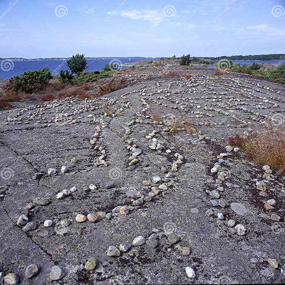 Stone labyrinth stock photo. Image of sweden, rock, labyrith - 27306130